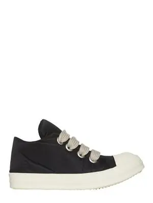 Rick Owens Jumbo Lace Puffer Low Top Sneakers - Black