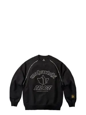 PALACE X Maharishi Temple Script Crew - Black