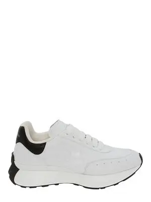 Alexander McQueen Sprint Runner Lace Up Sneakers - White