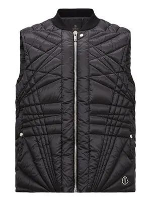 Moncler Woven Megapenta Flight Vest - Black