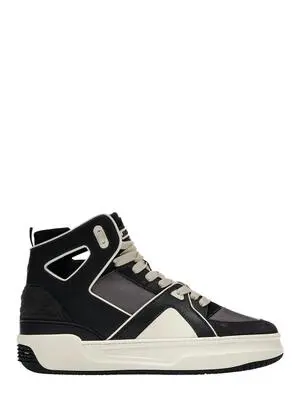 JUST DON Basketball Courtside Hi Sneakers - Black