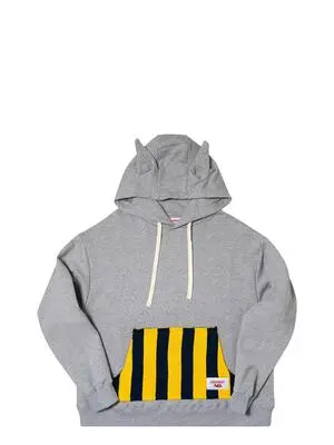 CHARLES JEFFREY Patch Rabbit Ears Hoodie - Grey