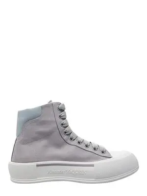 Alexander McQueen Deck Plimsoll High-top Sneakers - Grey