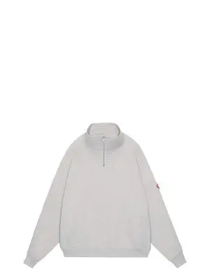 CAV EMPT Layered Gauze Half Zip Sweatshirt - Grey