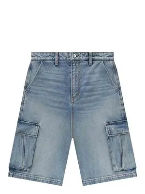 Rhude Cargo Denim Baggy Short - Blue