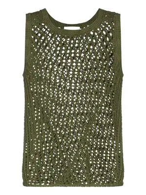 NICHOLAS DALEY Hand Crocheted Vest - Green
