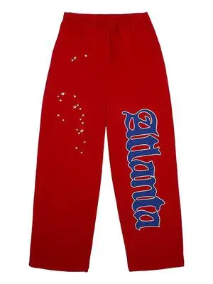 SP5DER Atlanta Open Leg Sweatpants - Red