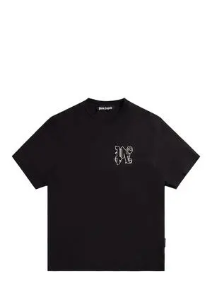 Palm Angels Monogram Regular Tee - Black