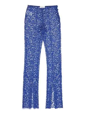 Coperni Lace Flared Pants - Blue