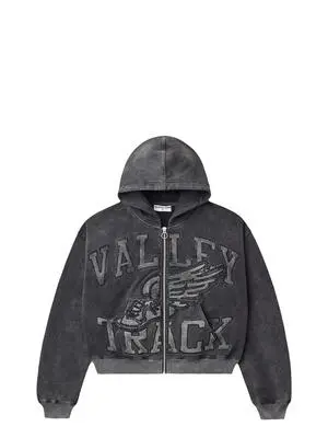 VALE FOREVER Zip Up Hoodie - Black