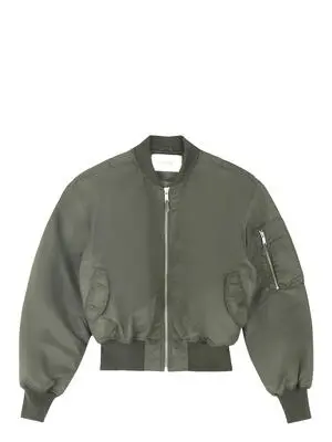ENTIRE STUDIOS Cropped Bomber Jacket - Green