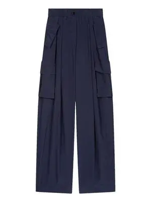 Dries Van Noten Viscose Cargo Pants - Blue