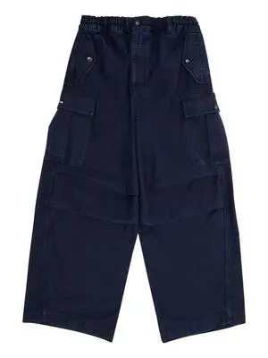Marni Garment Dyed Moleskine Satin Trousers - Blue