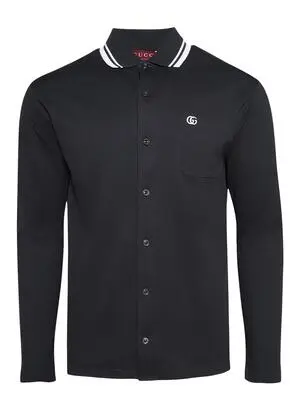 Gucci Long-sleeve Polo - Grey