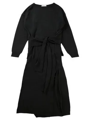 LEMAIRE Long Trompe L'oeil Dress - Black