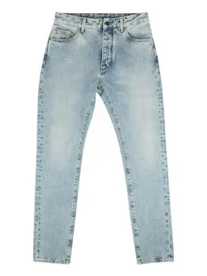 Palm Angels Back Logo 5 Pocket Jeans - Blue