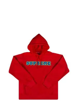 Supreme Cord Collegiate Hooded Sweatshirt - Red
