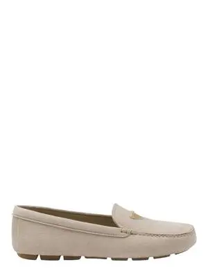 Prada Suede Driving Loafer - Cream