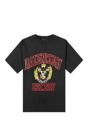 Balenciaga College T-shirt - Black