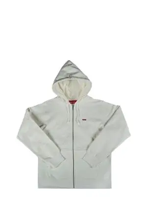 Supreme Small Box Zip Up Sweatshirt - White