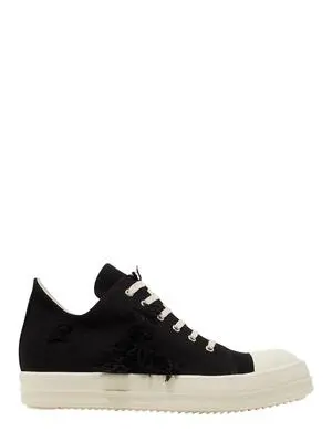 Rick Owens Strobe Cotton Denim Slashed Low - Black