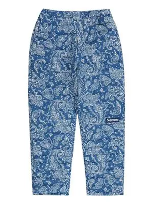 Supreme Micro Down Paisley Pant - Blue