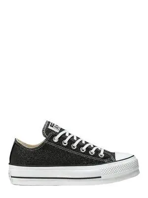 CONVERSE Chuck Taylor All Star Lift Low Glitter Sneakers - Black