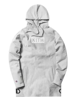 Kith X Champion Extended Hoodie - Grey