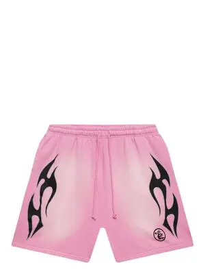 HELLSTAR X Complex Sports Flame Shorts - Pink