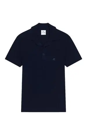 COURREGES Rib Knit Polo - Blue
