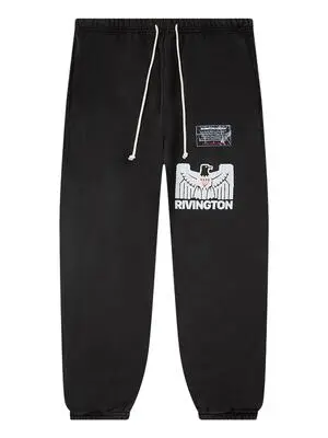 RIVINGTON ROI REBIS Flag Sweatpants - Black