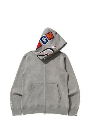 A BATHING APE Shark Full Zip Hoodie - Grey