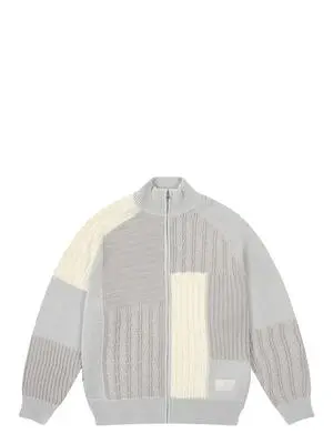 PALACE Patchwork Zip Knit - White