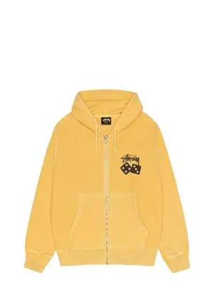 StÜssy Dice Zip Hoodie - Yellow