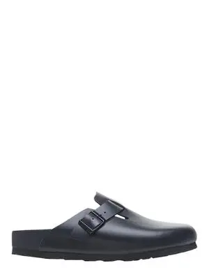 BIRKENSTOCK Boston Smooth Leather Narrow Clogs - Black