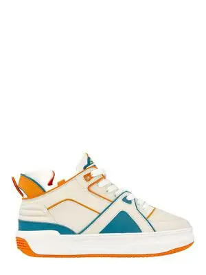 JUST DON Tennis Courtside Mid Sneakers - White