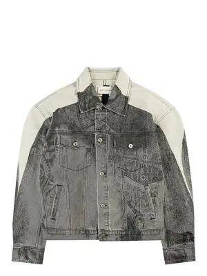 FENG CHEN WANG Deconstructed Denim Jacket - Grey