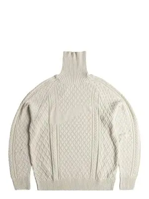 Nike Cable Knit Turtleneck Sweater - White