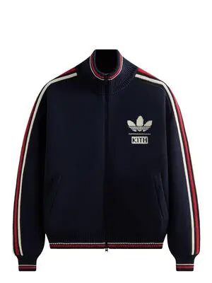 Kith For Adidas Football Knit Full Zip Jacket - Blue
