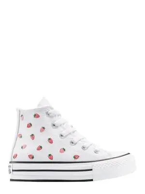 CONVERSE Chuck Taylor All Star Eva Lift Platform High Ps Embroidered Strawberries - White