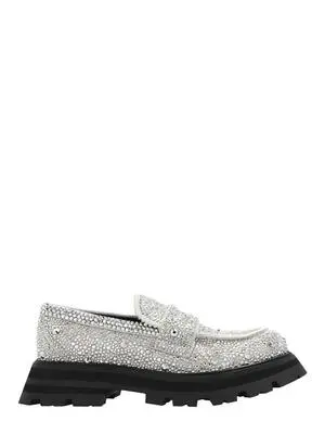 Alexander McQueen Wander Crystal Embellished Loafer - White