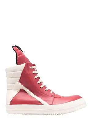 Rick Owens Geobasket High-top Sneakers - Red