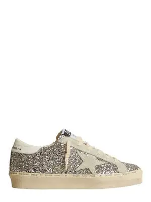 GOLDEN GOOSE Hi Star Glitter Sneakers - Silver
