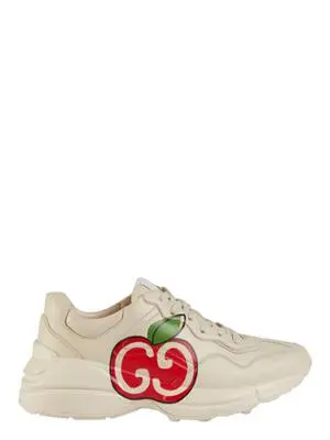 Gucci Rhyton Gg Apple Sneakers - Cream