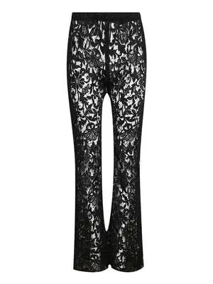 Saint Laurent Pants In Guipure Lace - Black