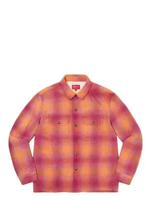 Supreme Shearling Lined Flannel Shirt - Orange