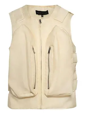 WHO DECIDES WAR BY EV BRAVADO Organza Bullet Point Vest - Tan