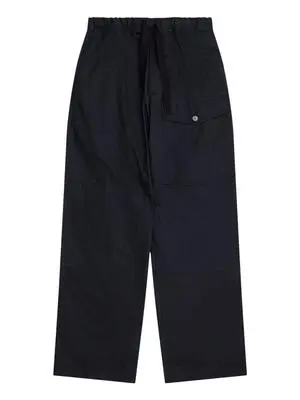Dries Van Noten Viscose Drawstring Pants - Black