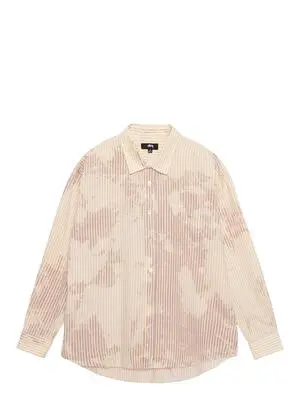 StÜssy Bleached Poplin Classic Long-sleeve Shirt - Tan