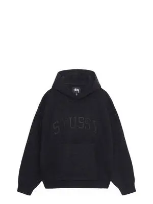 StÜssy Felt Patch Knit Hoodie - Black